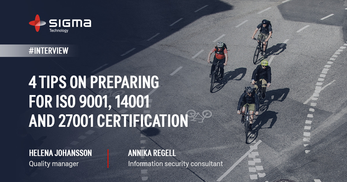 4 tips on preparing for ISO 9001,14001 and 27001 certification - Sigma ...