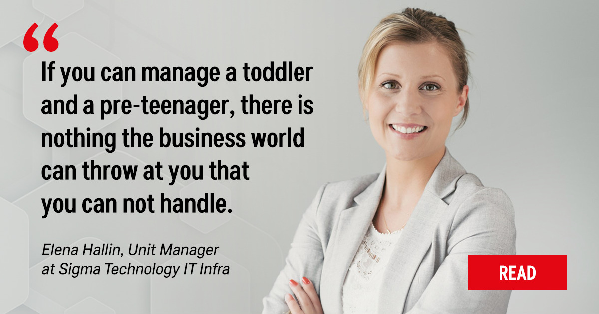 Elena Hallin — Leader and Brand Ambassador of the Year! - Sigma Technology